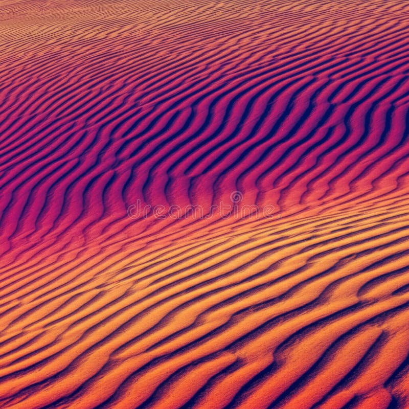 Abstract Sand Dune Texture with Vibrant Sunset Colors Stock ...