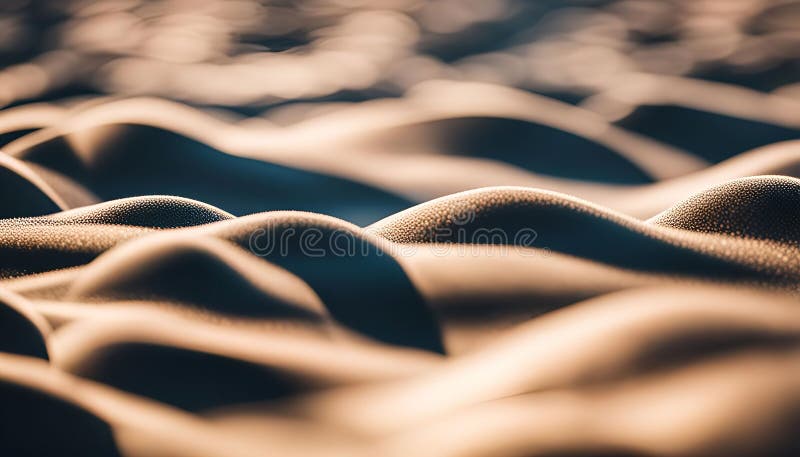 Abstract Sand Dunes in Golden Hour Light Stock Illustration ...