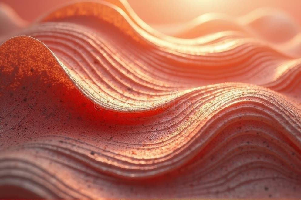 Abstract Sand Dunes with Warm Sunset Lighting and Texture Patterns ...