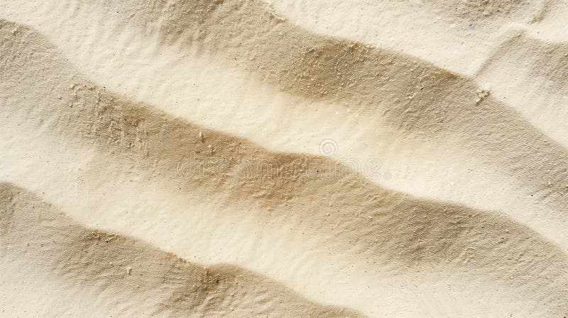 Abstract Sandy Sea on the Beach with Intricate Wave Textures in the ...