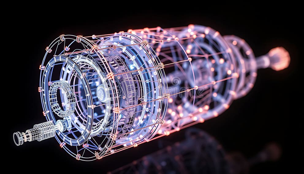 Abstract Satellite Design, Futuristic Technology, Space Station ...