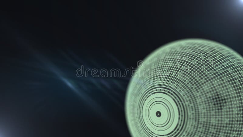 Abstract Satellite Orbiting in Dark Space, Transfering Data. Stock ...