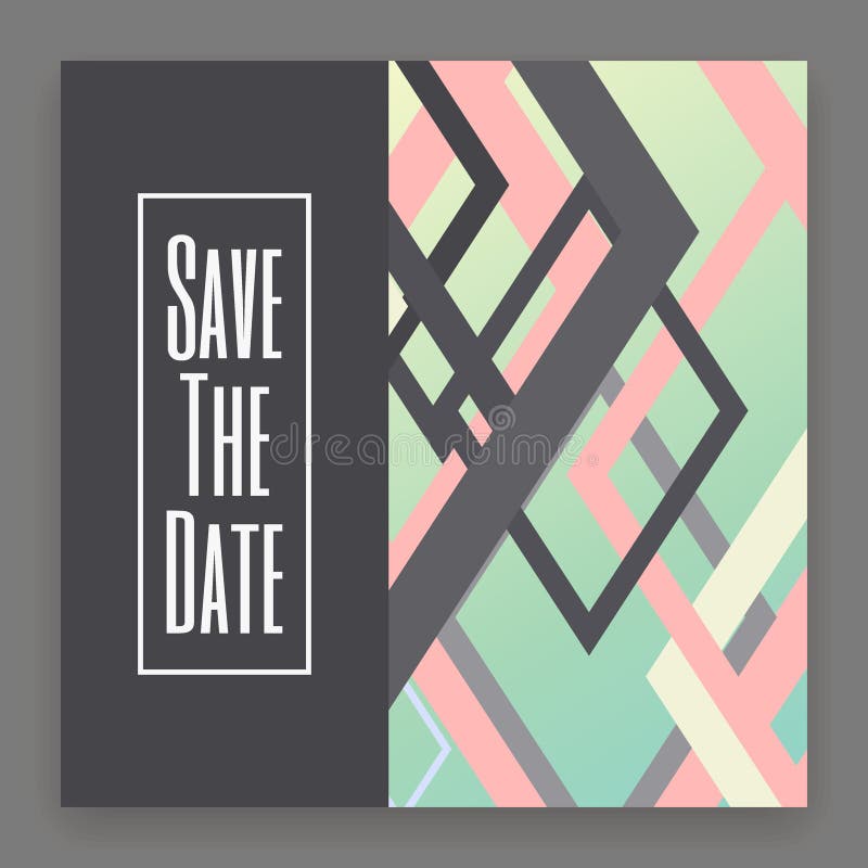 Abstract Save the Date Card Stock Vector - Illustration of design ...
