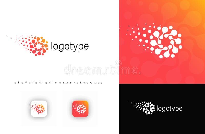 Abstract Saw Blade Logo with Dispersing Effect, Symbolizing Speed ...