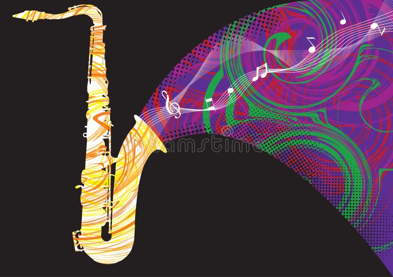 Abstract Saxophone Illustration Stock Vector - Illustration of icon ...