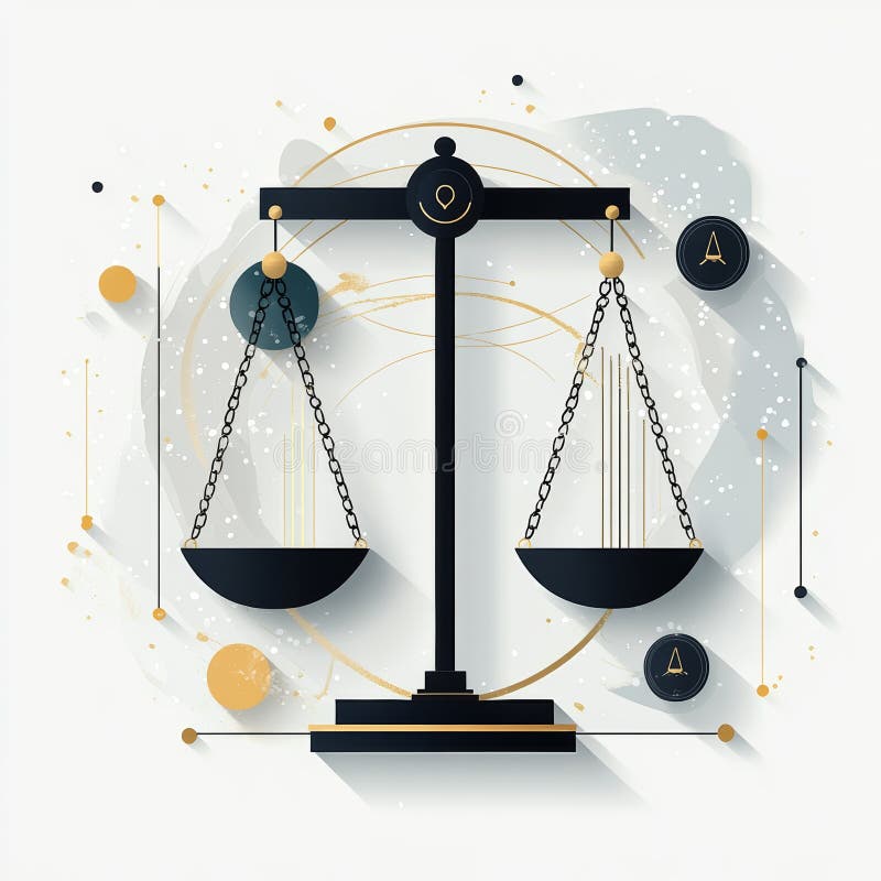 Abstract Scales of Justice Illustration Stock Illustration ...