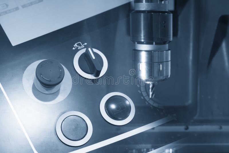 CNC Machine Spindle with Automatic Tool Length Measurement Stock Photo ...