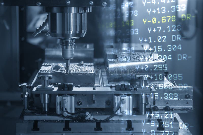 The Abstract Scene of the CNC Machining Center and the G-code Data ... The Abstract Scene of the CNC Machining Center and the G-code Data ...