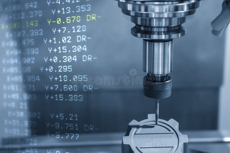 The Abstract Scene of CNC Milling Machine Cutting the Graphite ...