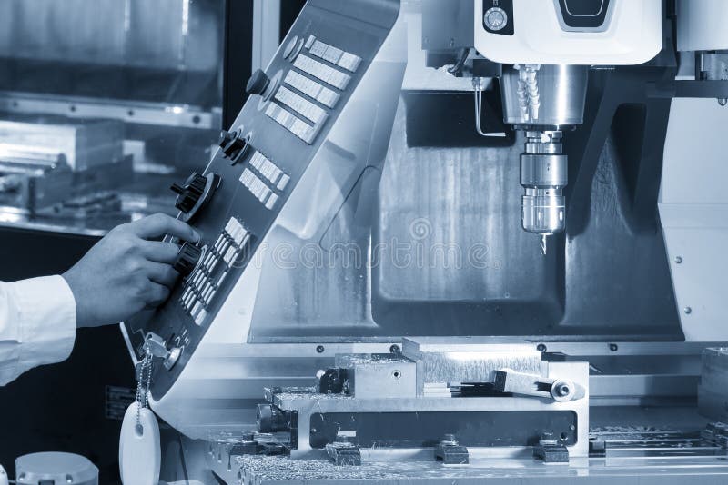 The Abstract Scene of CNC Milling Machine Stock Photo - Image of ...