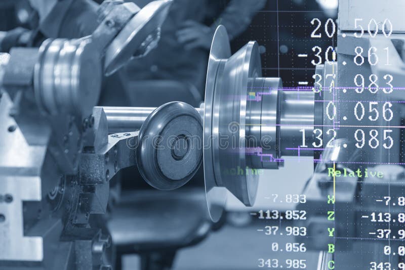 The Abstract Scene of CNC Spinning Machine Stock Image - Image of ...