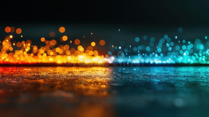 An Abstract Scene with Contrasting Textures, a Bright Light Horizon ...