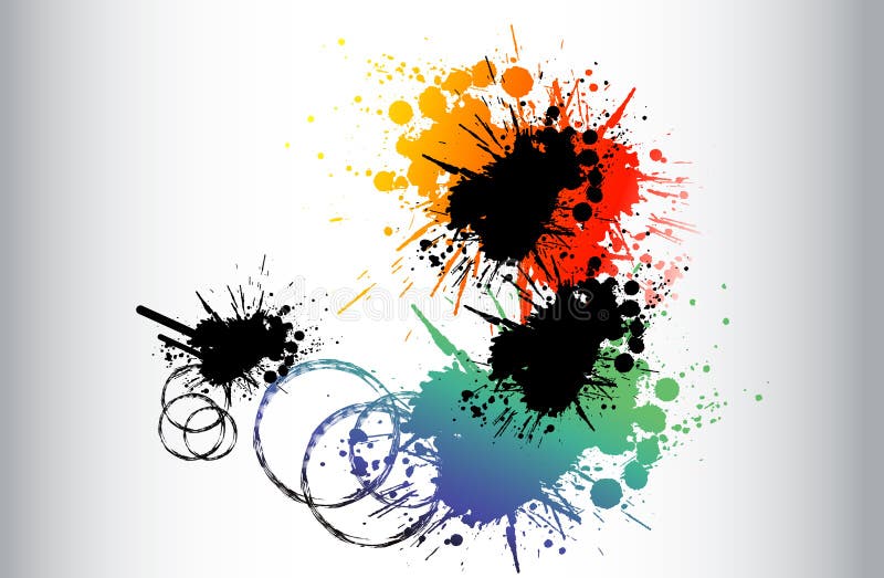 Abstract Scene of Ink and Paint Splashing Effect. Stock Image - Image ...