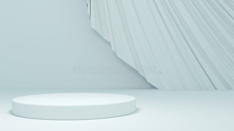 An Abstract Scene in Light Green Tones for the Presentation of Products ...