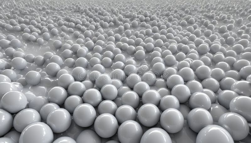 Abstract Scene of Numerous White Spheres Creating Texture Stock Photo ...