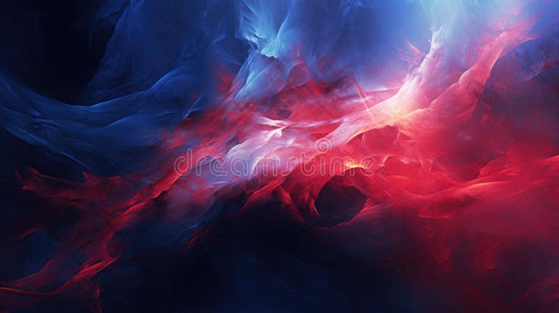 Abstract Scene in Red and Blue Colors Stock Illustration - Illustration ...