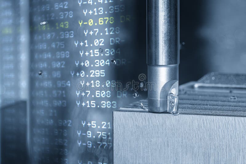 Abstract Scene the the Rough Cutting Process by Indexable Tools and G ...