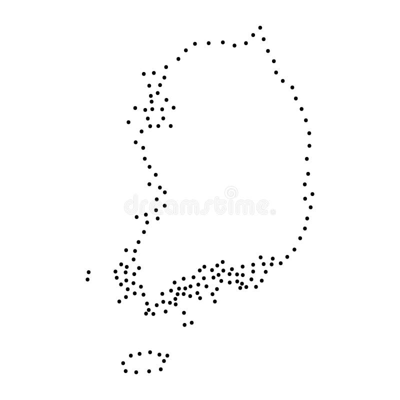 Abstract Schematic Map of South Korea from the Black Dots Along the ... Abstract Schematic Map of South Korea from the Black Dots Along the ...