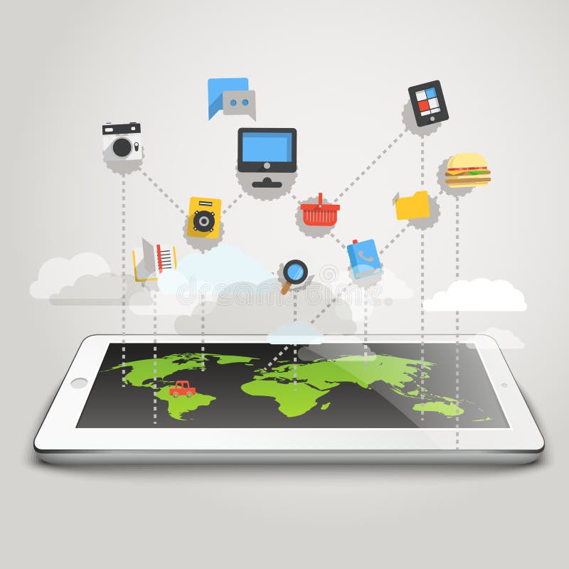 Abstract Scheme of Modern Computer Network Stock Vector - Illustration ...