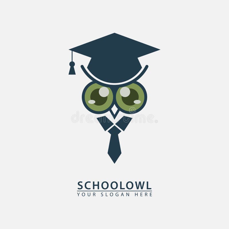 Abstract School Owl Icon Logo Stock Vector - Illustration of cartoon ...