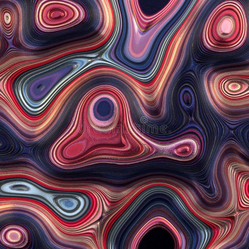 Abstract Sci Fi Alien Metal. 3d Stock Illustration - Illustration of ...