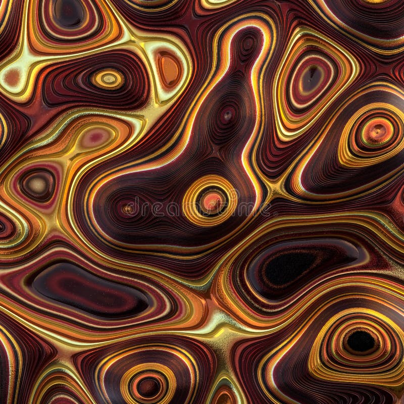 Abstract Sci Fi Alien Metal. 3d Stock Illustration - Illustration of ...