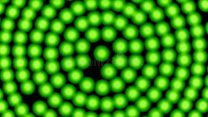 Abstract Sci Fi Background, Green Round Lights Stock Illustration ...