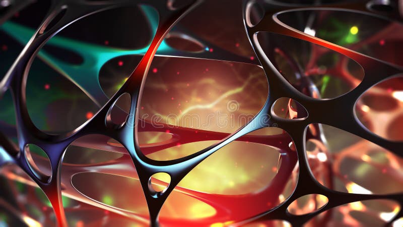 Artificial Deep Neural Network. Synthetic Connective Tissue Structure ...