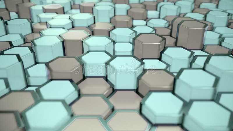 Abstract Sci-Fi Honeycomb Grid. Stock Video - Video of future, science ...