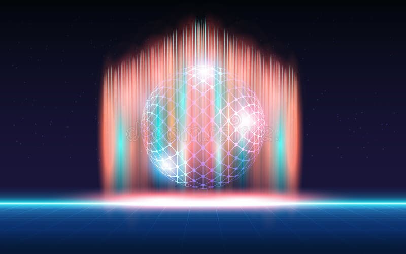 Abstract Sci-fi Space Background Concept of Technology Metaverse with ...