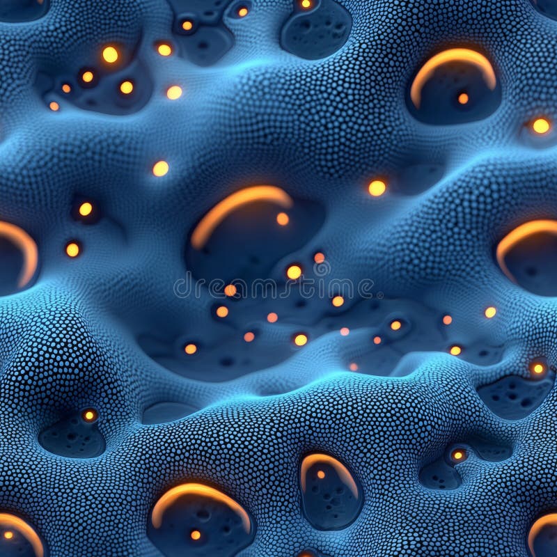 Seamless Bioluminescent Alien Skin Pattern with Hexagonal Structure ...