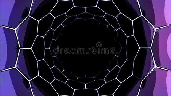 Abstract Sci Fi Tunnel of Spider Web on a Black Background. Design ...