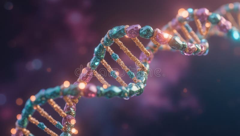 Abstract Science Art Dynamic Vibrant Visualization Double Helix Spiral ...