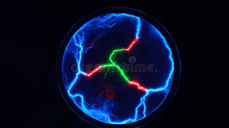 Abstract Science Background and Object, Electric Lighting. Red, Green ...