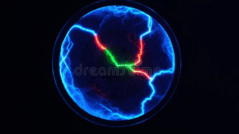 Abstract Science Background and Object, Electric Lighting. Red, Green ...