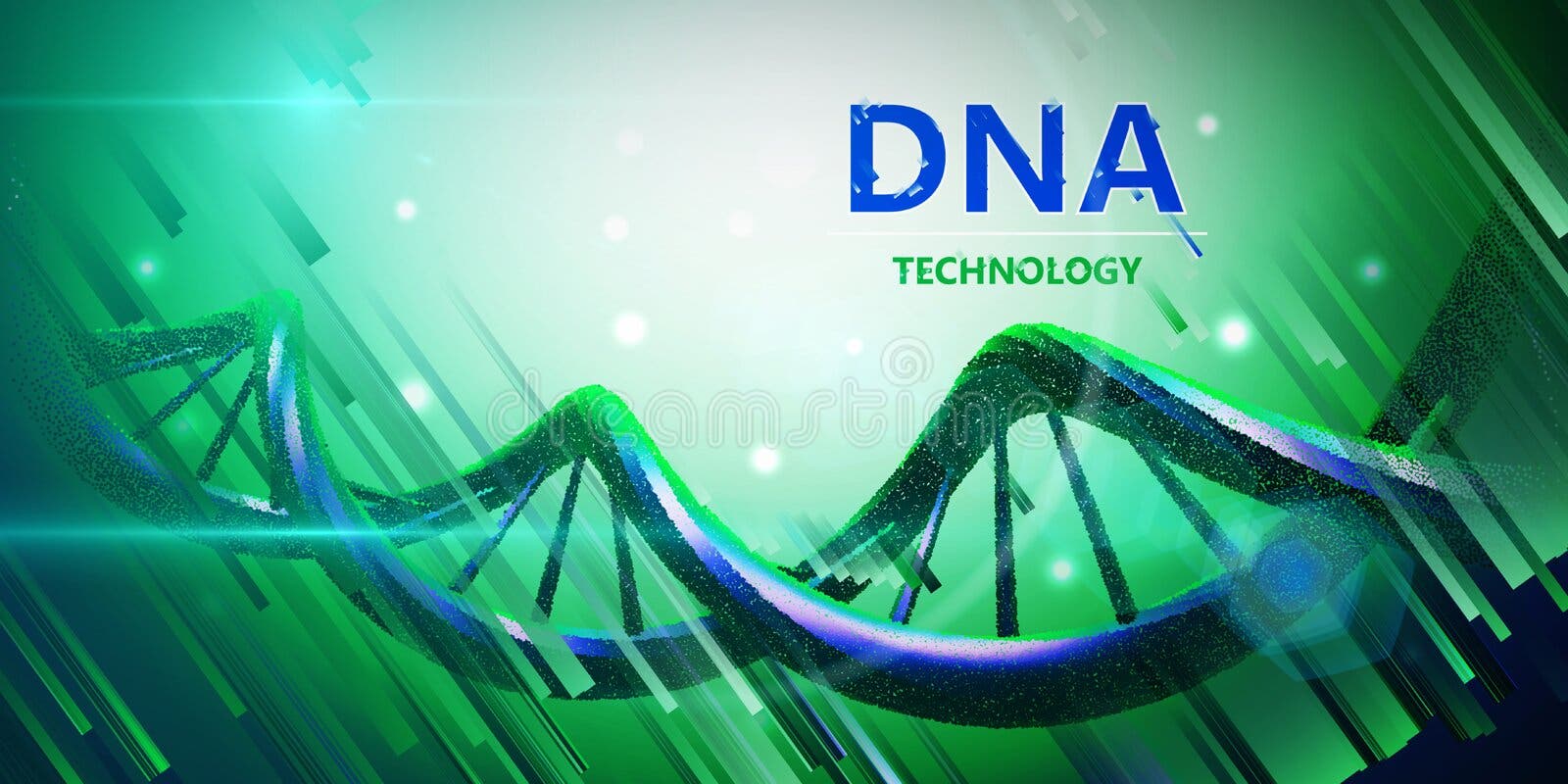 Progressive Biology Technology. Wireframe Structure DNA Grid Molecule ...