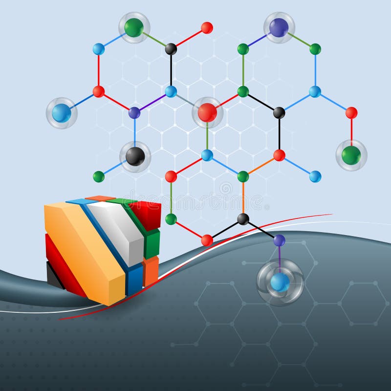 Abstract Science Background with Three Dimensions Cube Artistic ...