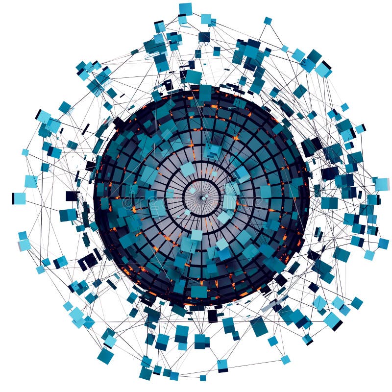 Abstract Science 3d Illustration Stock Illustration - Illustration of ...
