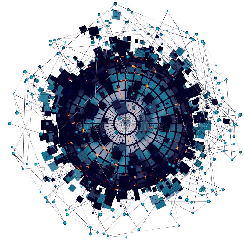 Abstract Science 3d Illustration Stock Illustration - Illustration of ...