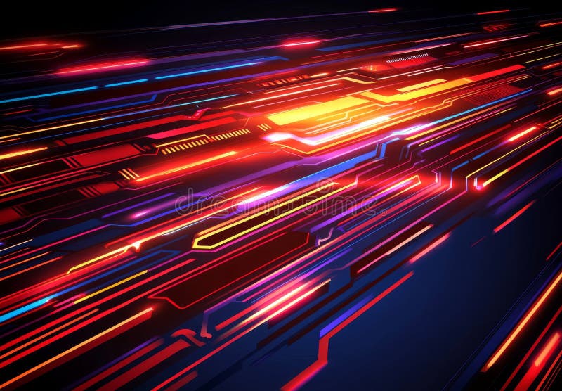 An Abstract Science Design with a Backdrop of Interconnected Technology ...