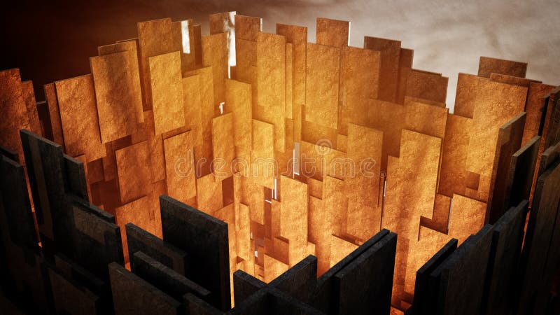 Abstract Science Fiction Structure Stock Illustration - Illustration of ...