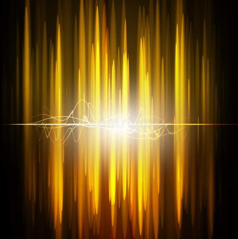 Abstract Science Light on Golden Background. Stock Illustration ...