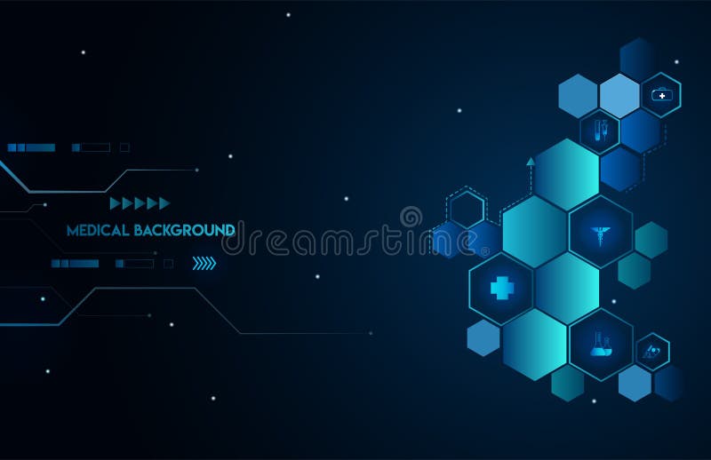 Medical Background and Treatment Icon. Abstract Blue Health Care and ...