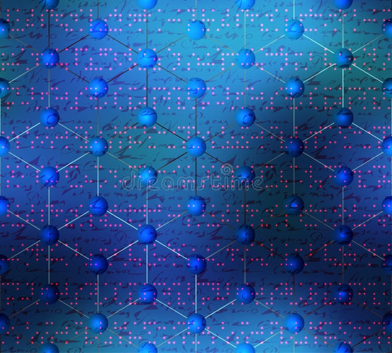 Abstract Science Pattern On Blurred Background Stock Vector ...