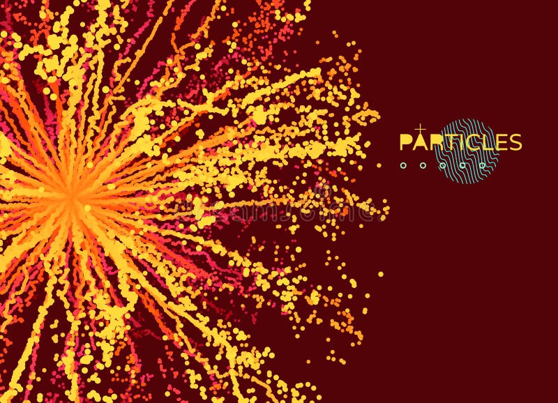 Abstract Science Or Technology Background. Array With Dynamic Particles ... Abstract Science Or Technology Background. Array With Dynamic Particles ...