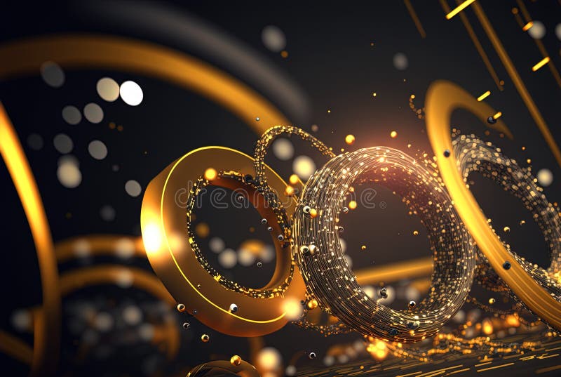 Abstract Science and Technology Background with Shiny Connection ...