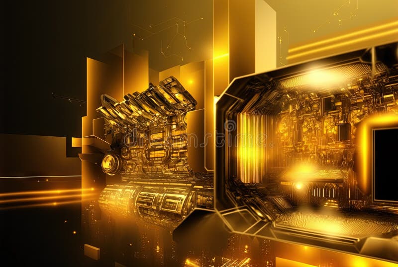 Abstract Science and Technology Background with Shiny Connection ...