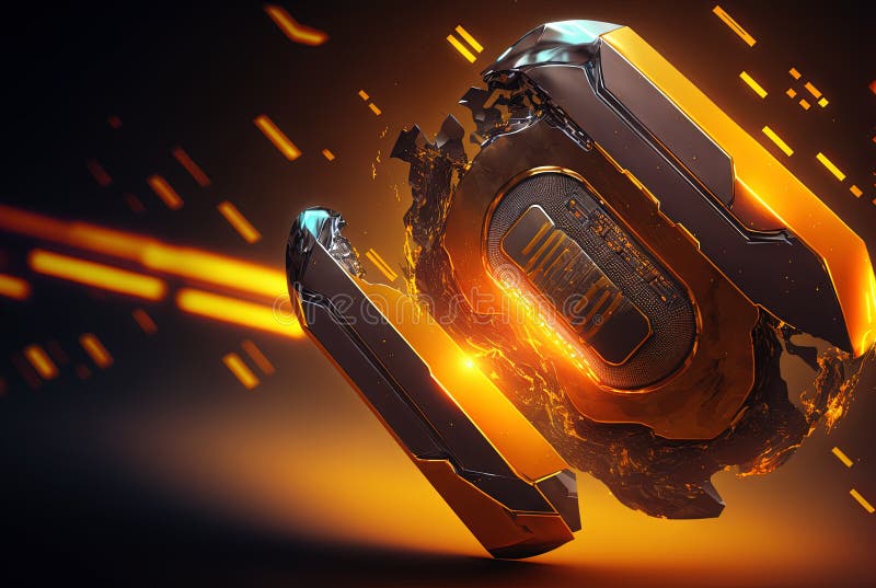 Abstract Science and Technology Background with Shiny Connection ...