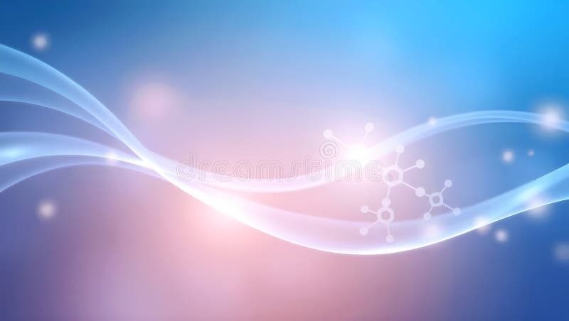 Abstract Scientific Background with Flowing Lines and Molecule ...