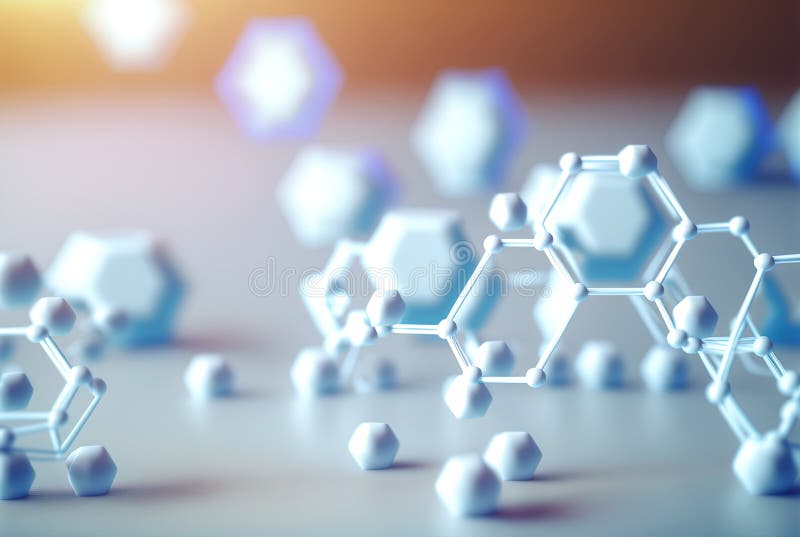 Abstract Scientific Background with Hexagonal Pattern. Technology and ...